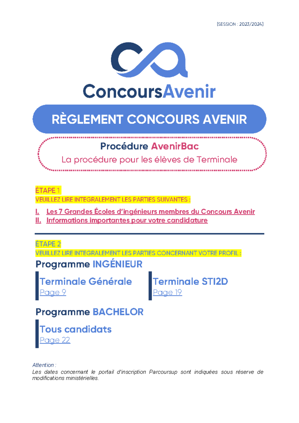 Avenir Bac reglement - pour se documenter - [SESSION : 2023/2024] Procédure AvenirBac La ...