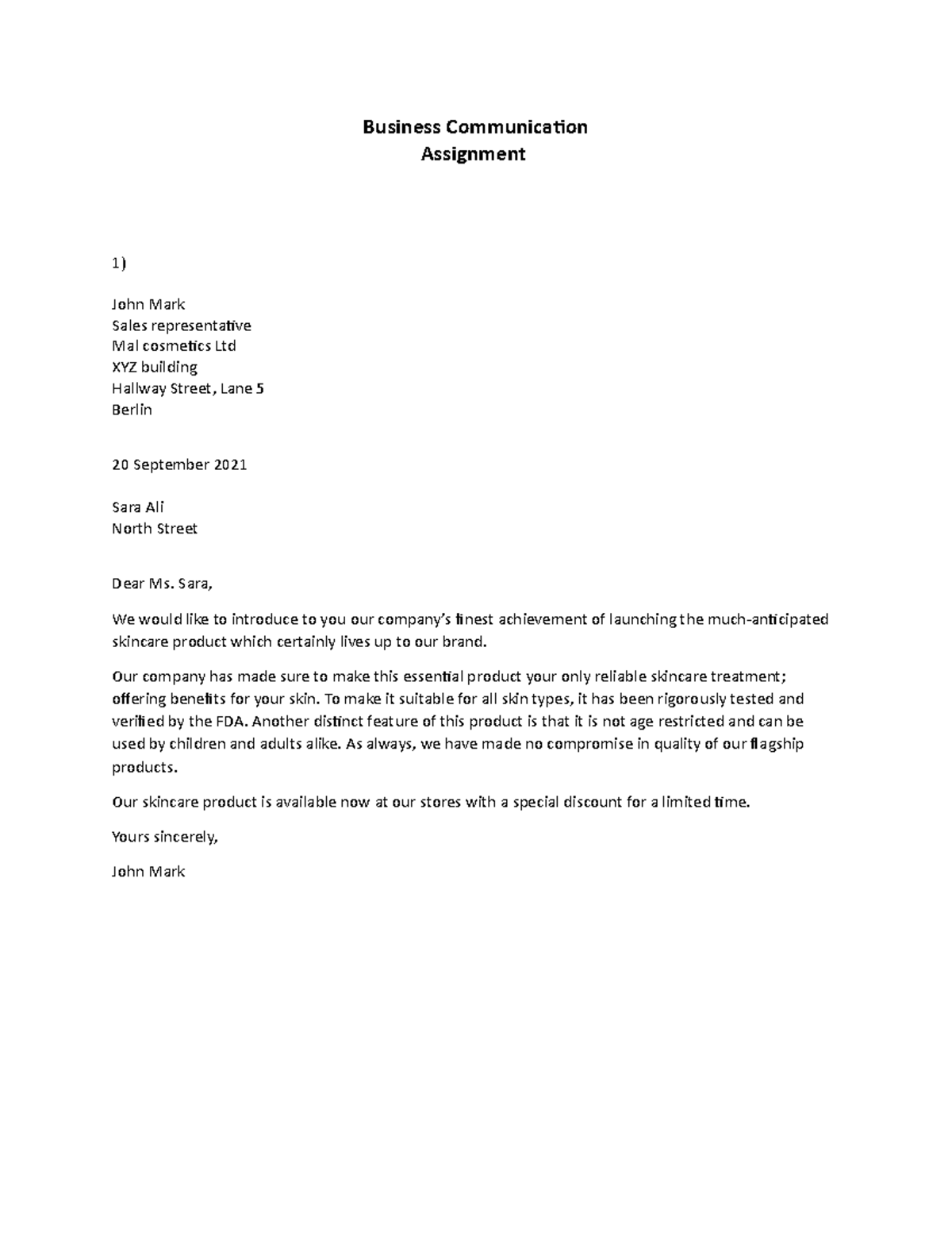 correctly written email for proposal - Business Communication - IoBM ...