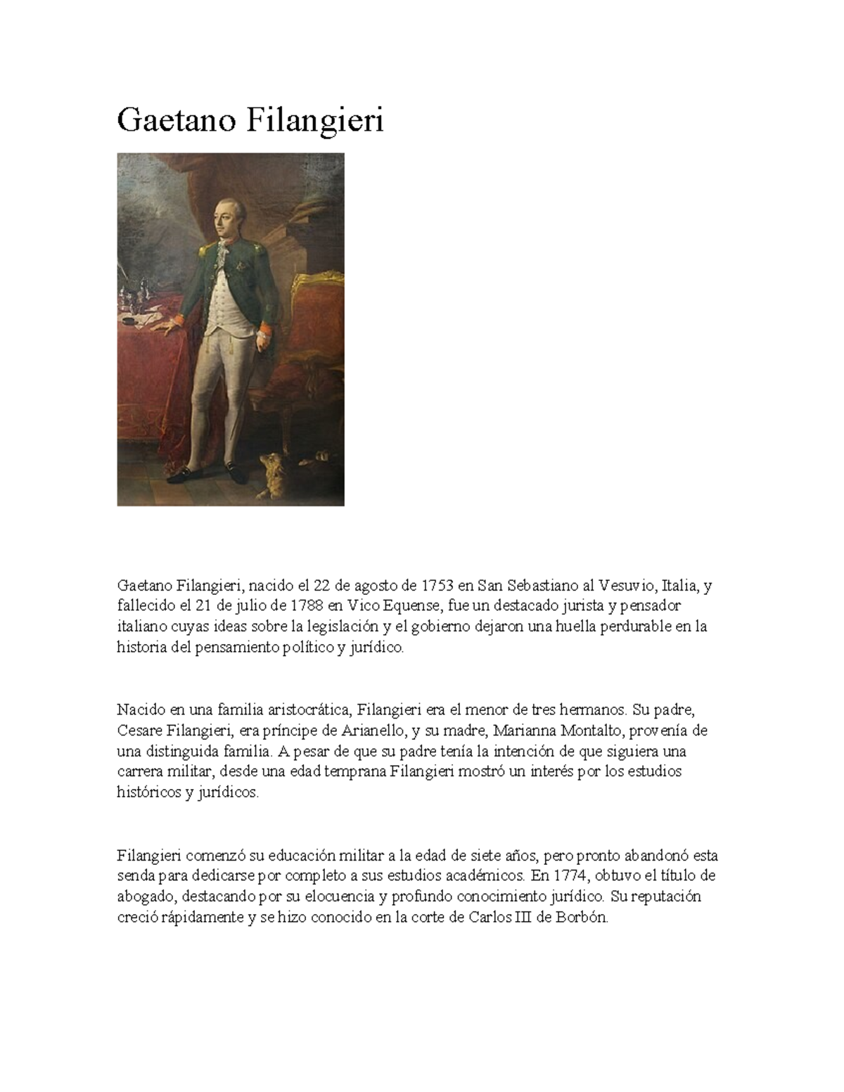 Biografias Primera Escuela Actualizado - Gaetano Filangieri Gaetano ...