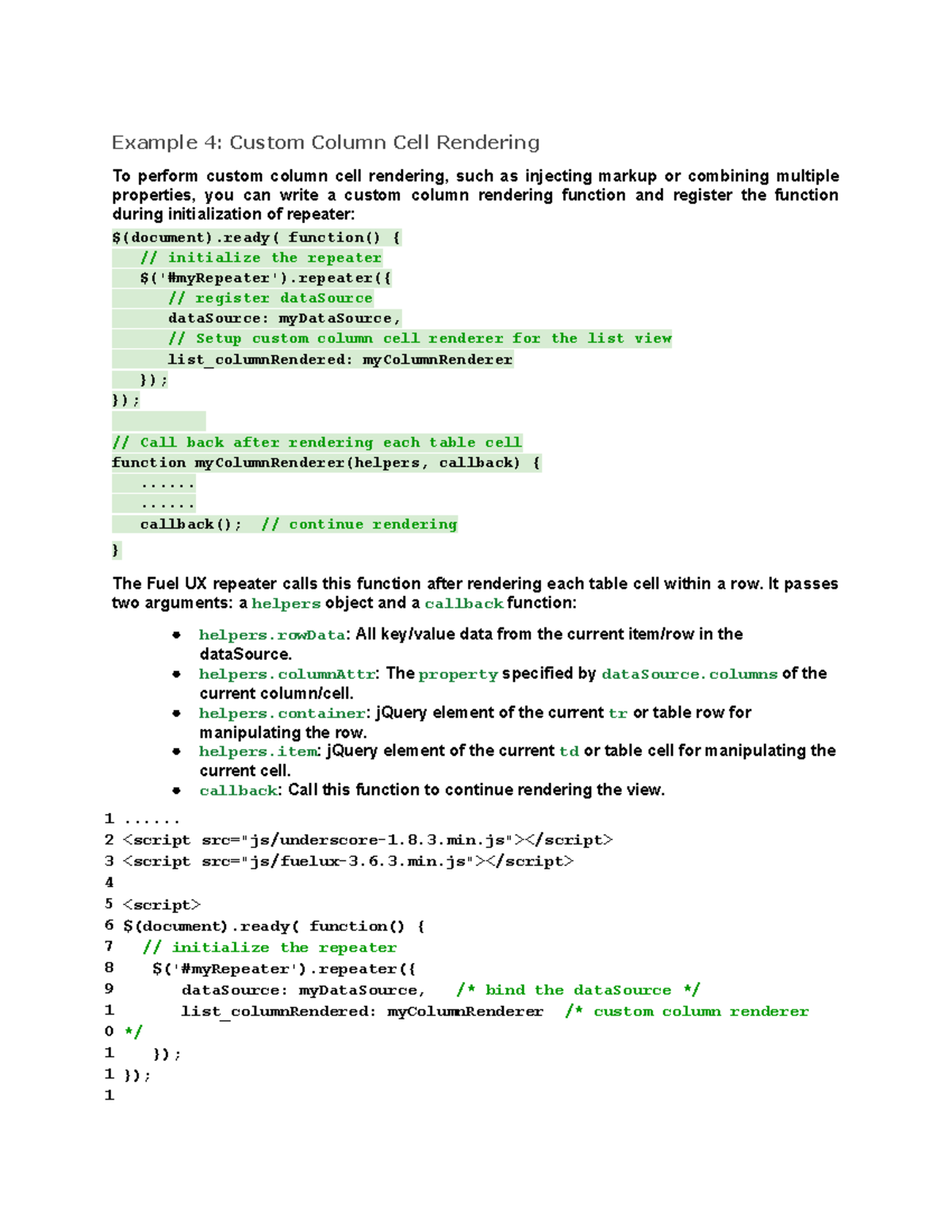 JAVA Basics 44 - Example 4: Custom Column Cell Rendering To perform custom column cell rendering ...