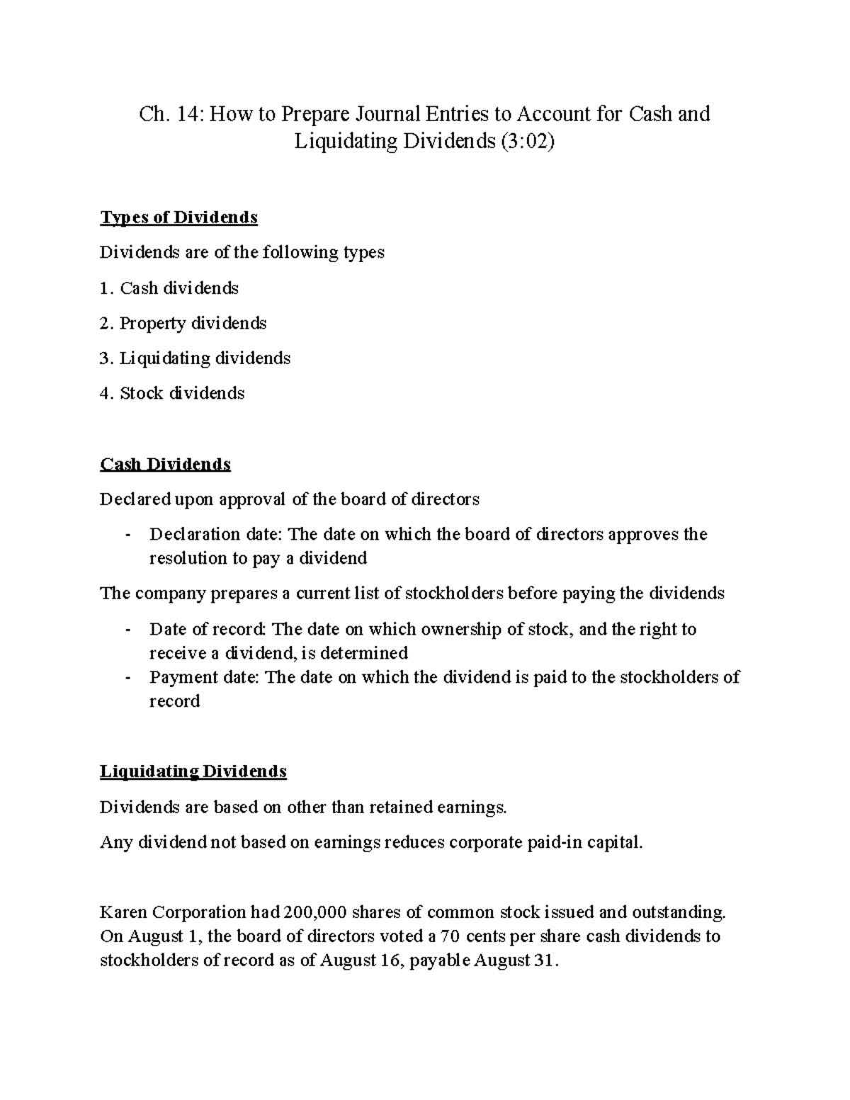 Ch 14 How to Prepare Journal Entries to Account for Cash and ...