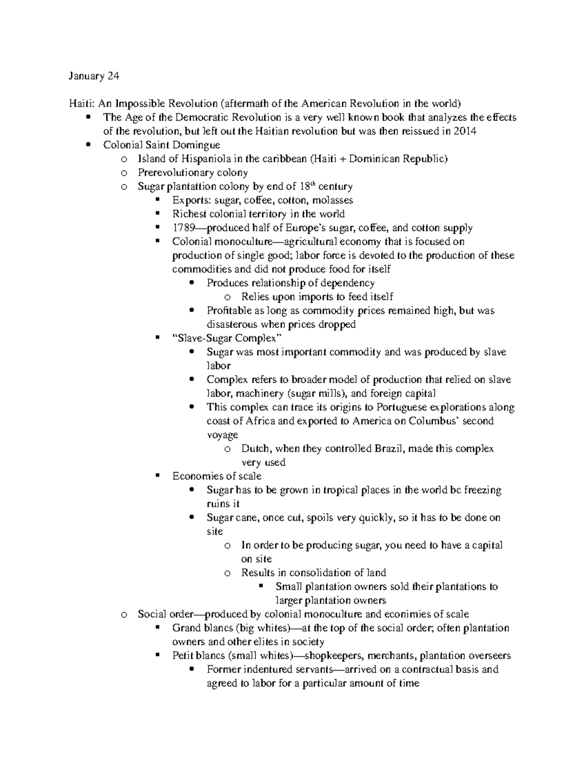 Haitian Revolution - Studocu