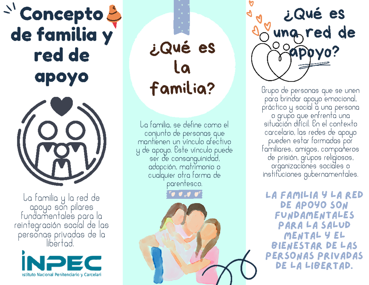 Folleto familia - Concepto de familia y red de apoyo La familia, se ...