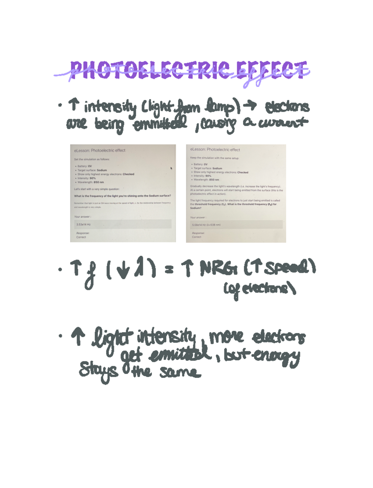 E-lesson Start of Unit 3- Photoelectric Effect - PHOTOELECTRIC EFFECT ...