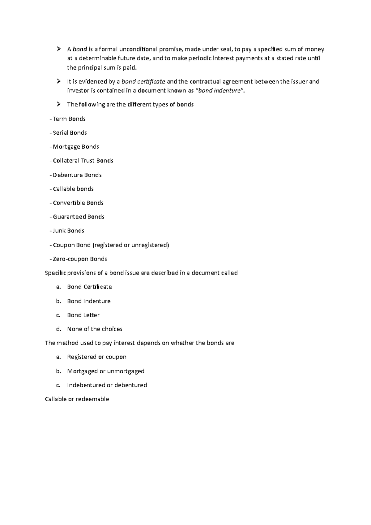 Liability - .... - A bond is a formal unconditional promise, made under ...
