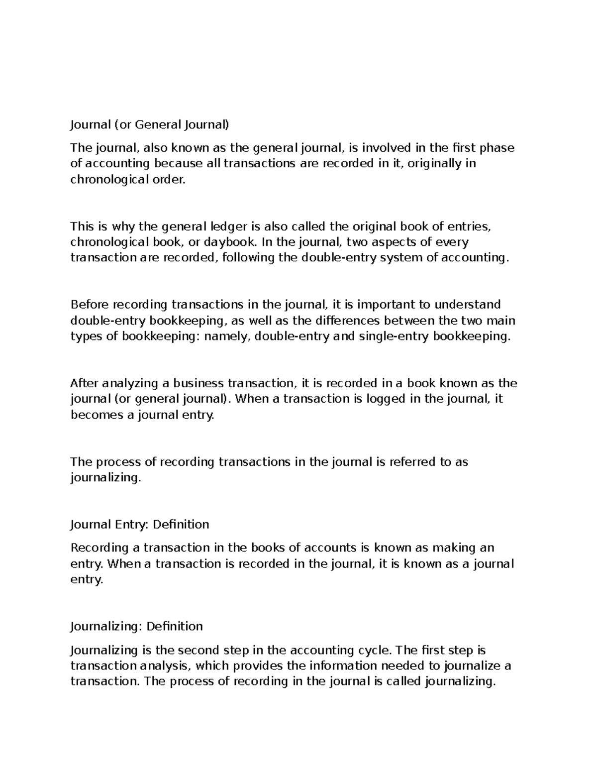 General Journal - Summary Financial Accounting: Building Accounting ...