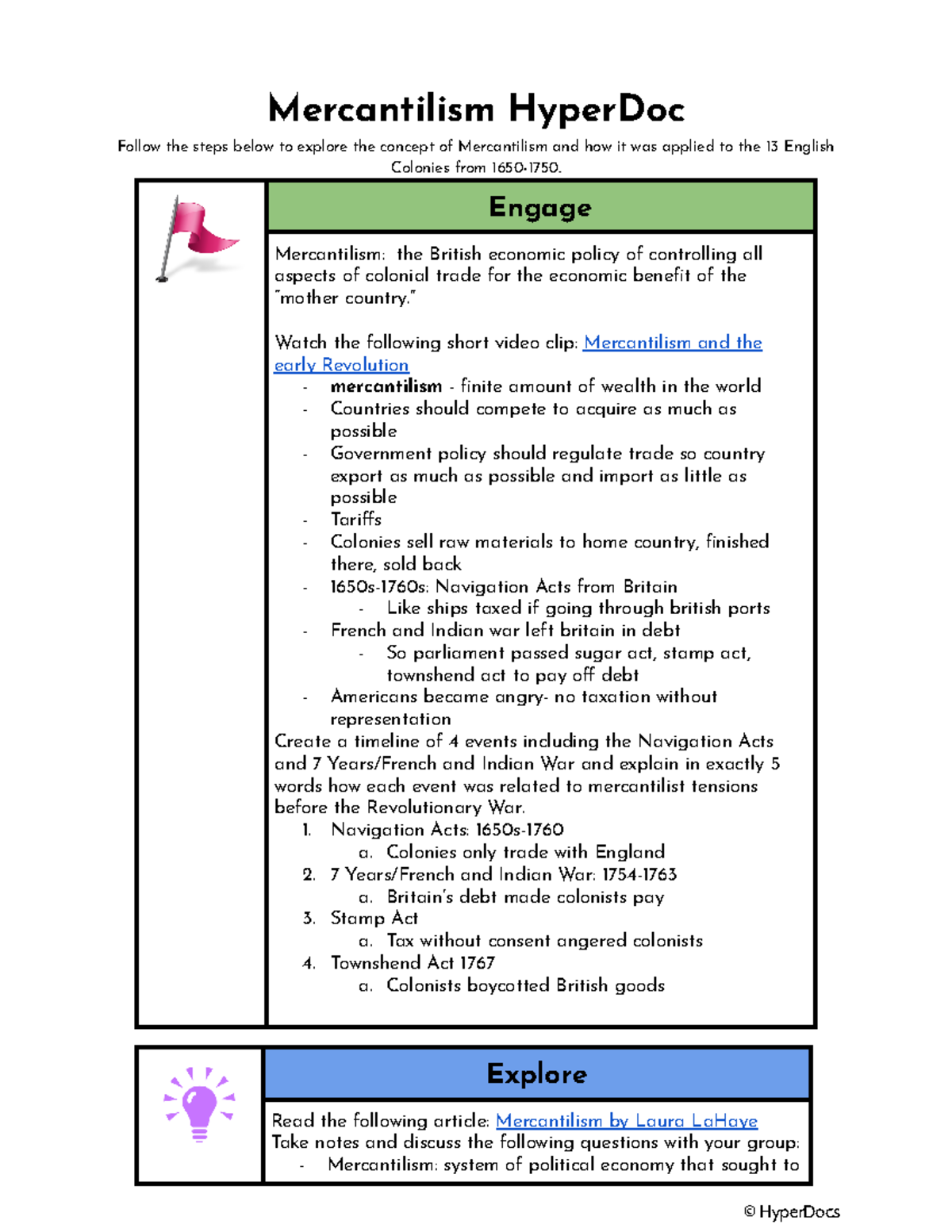 Mercantalism Hyper Doc Parts 1-6 - Mercantilism HyperDoc Follow the ...
