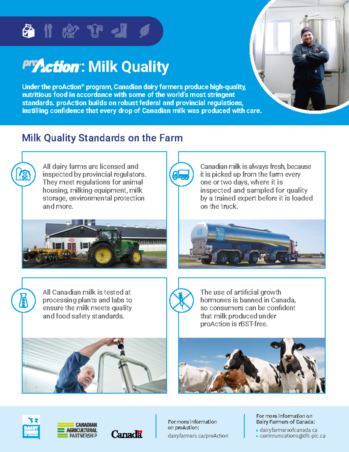 Milk quality factsheet - Under the proAction® program, Canadian dairy ...