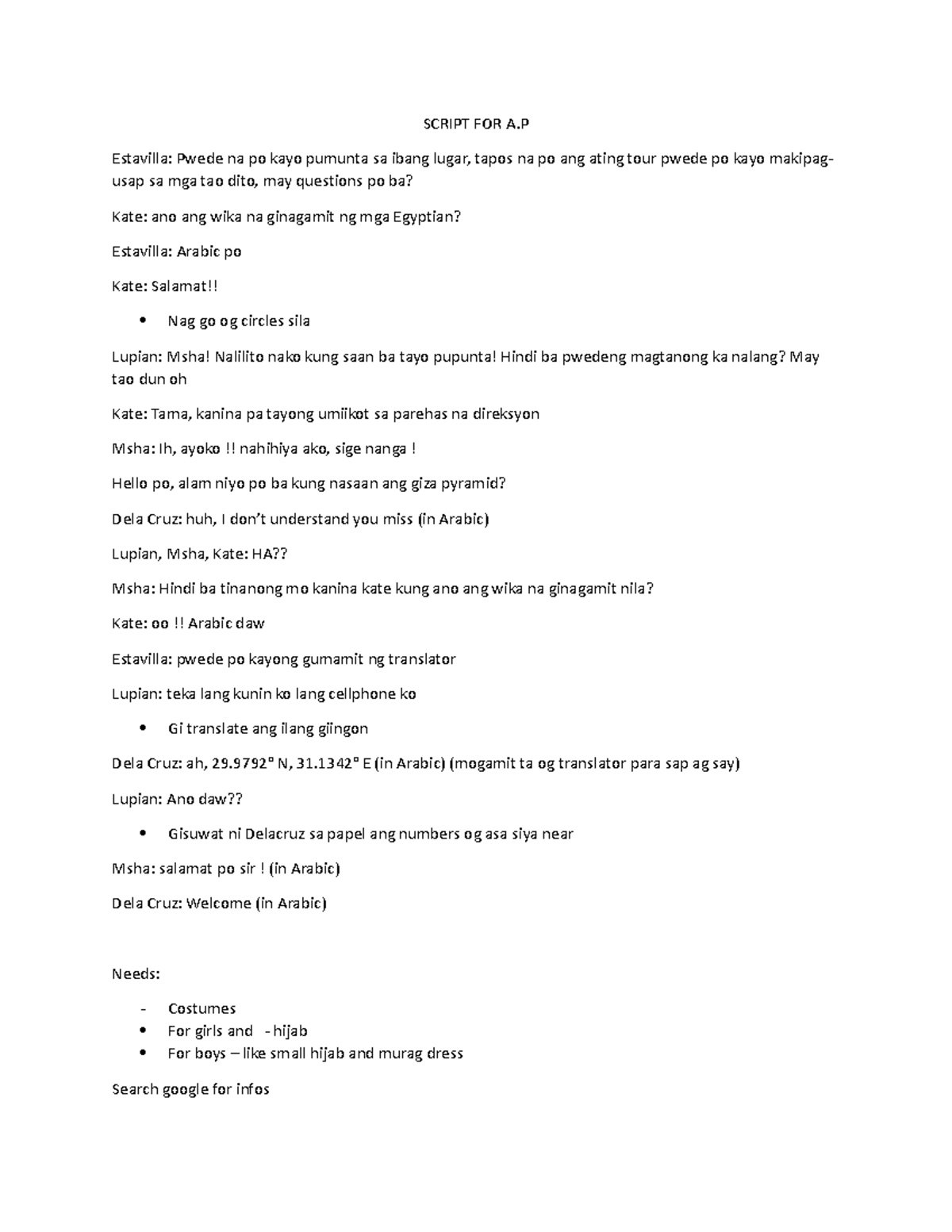 Script-FOR-A - script for roleplay - SCRIPT FOR A Estavilla: Pwede na ...