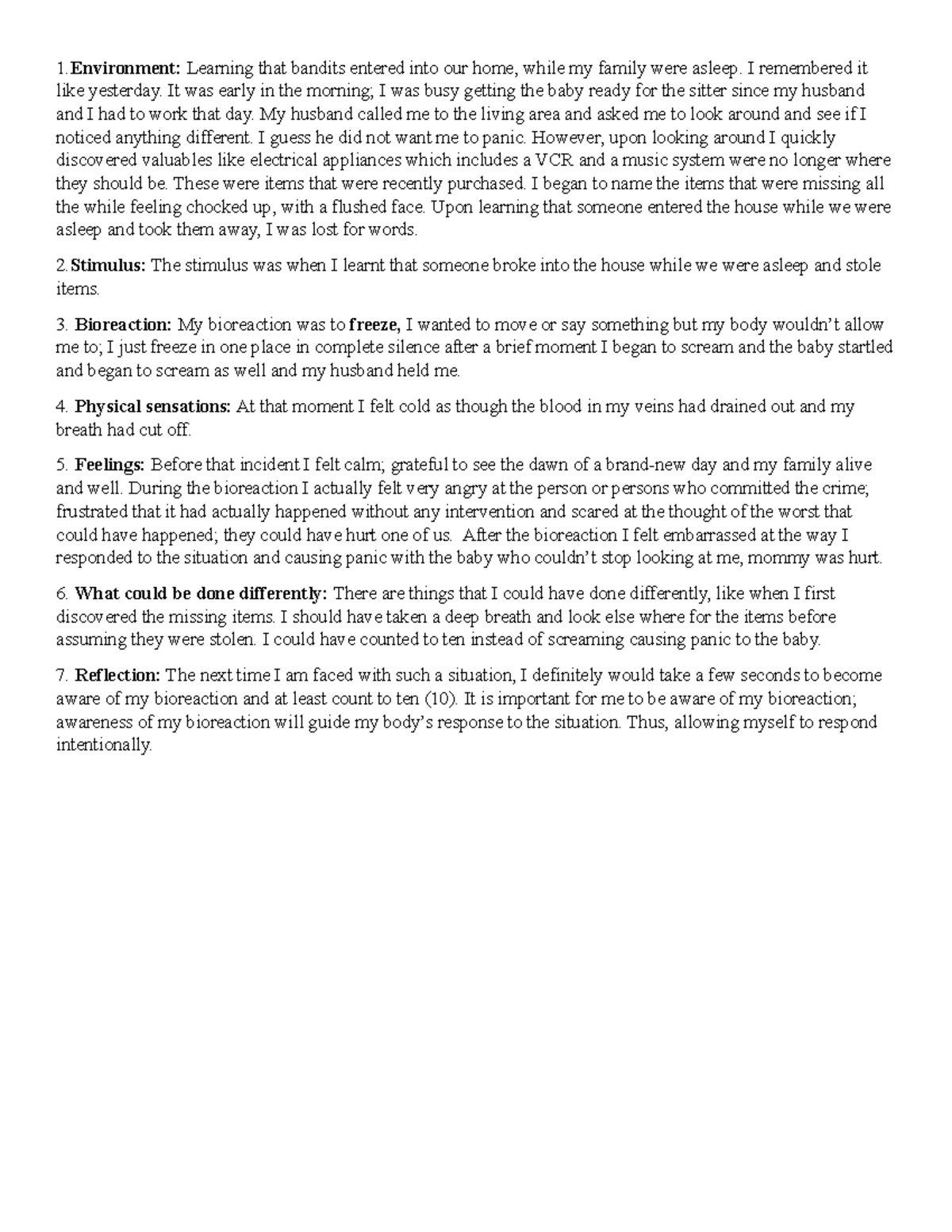 WGU Bioreaction - Research Paper to satisfy course work - 1: Learning ...