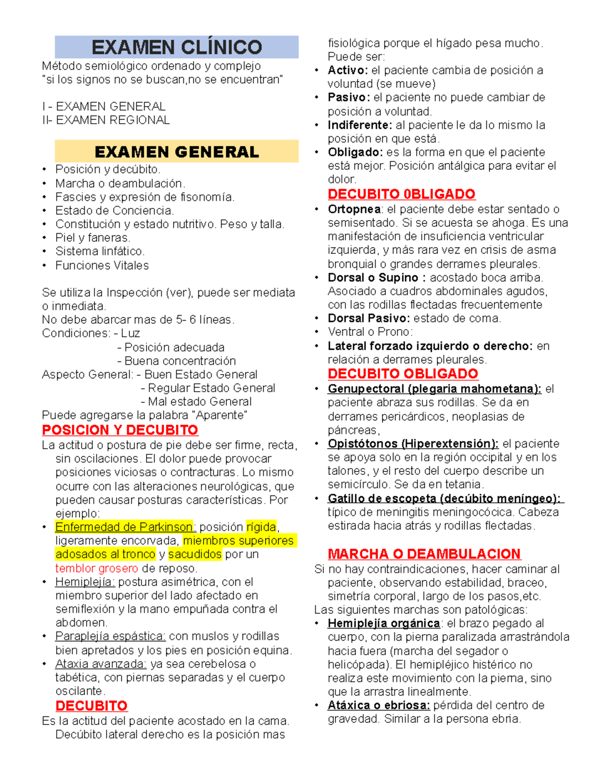 Examen Clínico - EXAMEN CLÍNICO Método semiológico ordenado y complejo ...