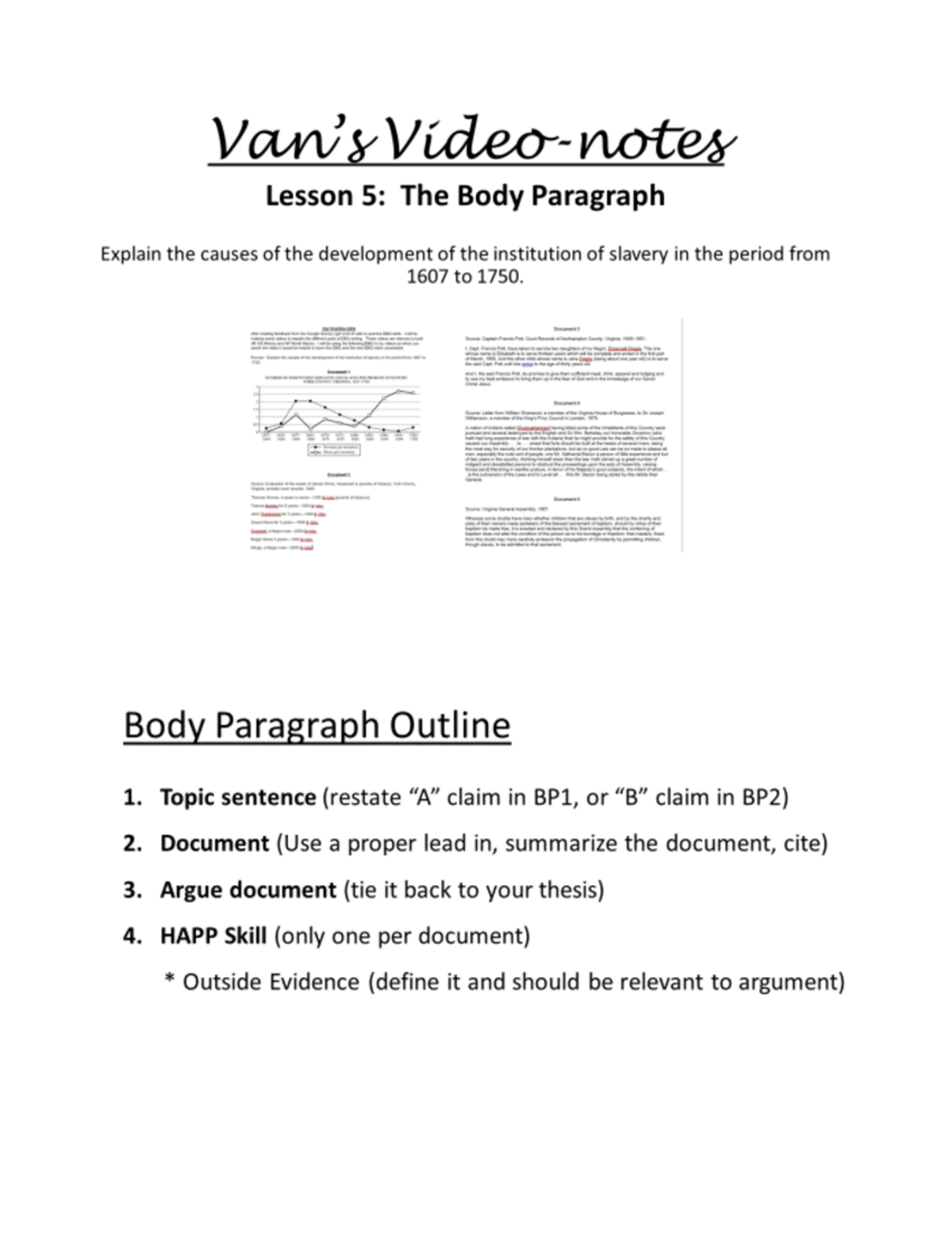 Lesson 5 Notes Template-Body Paragraph - Studocu