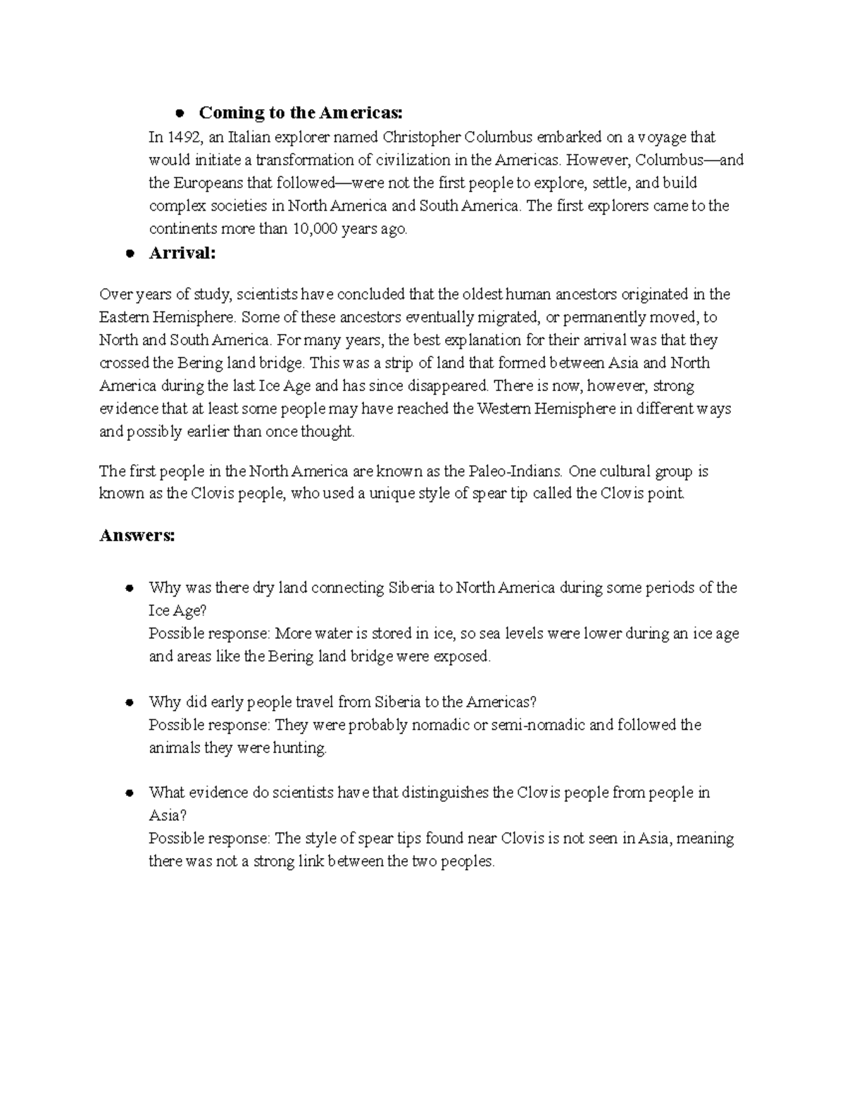 The development of Civilization in North America - Coming to the ...