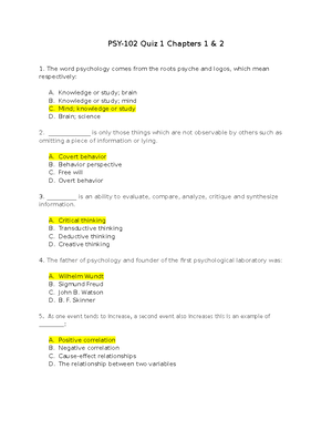 Subfields of Psychology List - Subfield Focus Sample Questions ...