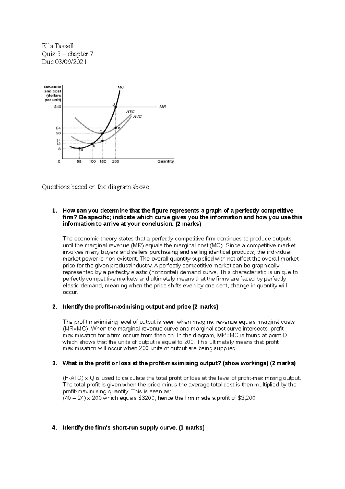 Quiz 3 - quiz 3 - ECON100 - UOW - Studocu