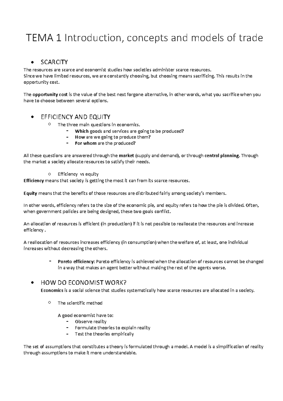 TEMA 1. Introduction, concepts and models of trade - Warning: TT: undefined function: 32 ...