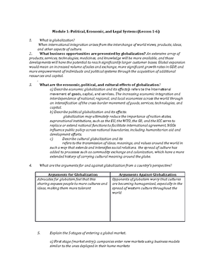 Module 2 Enhanced Study Guide - Module 2: Shaping the Economic ...