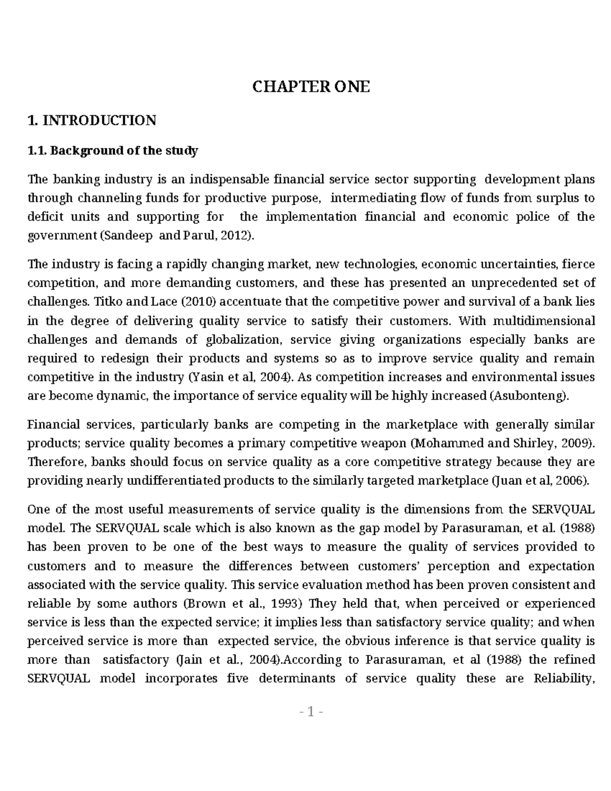 Rese sami - It is best assignment - CHAPTERONE 1 .INTRODUCTION 1 .Backgroundofthestudy - Studocu