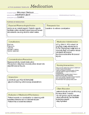 Nutrition - nursing fundamental skills template and worksheet - ACTIVE LEARNING TEMPLATES - Studocu