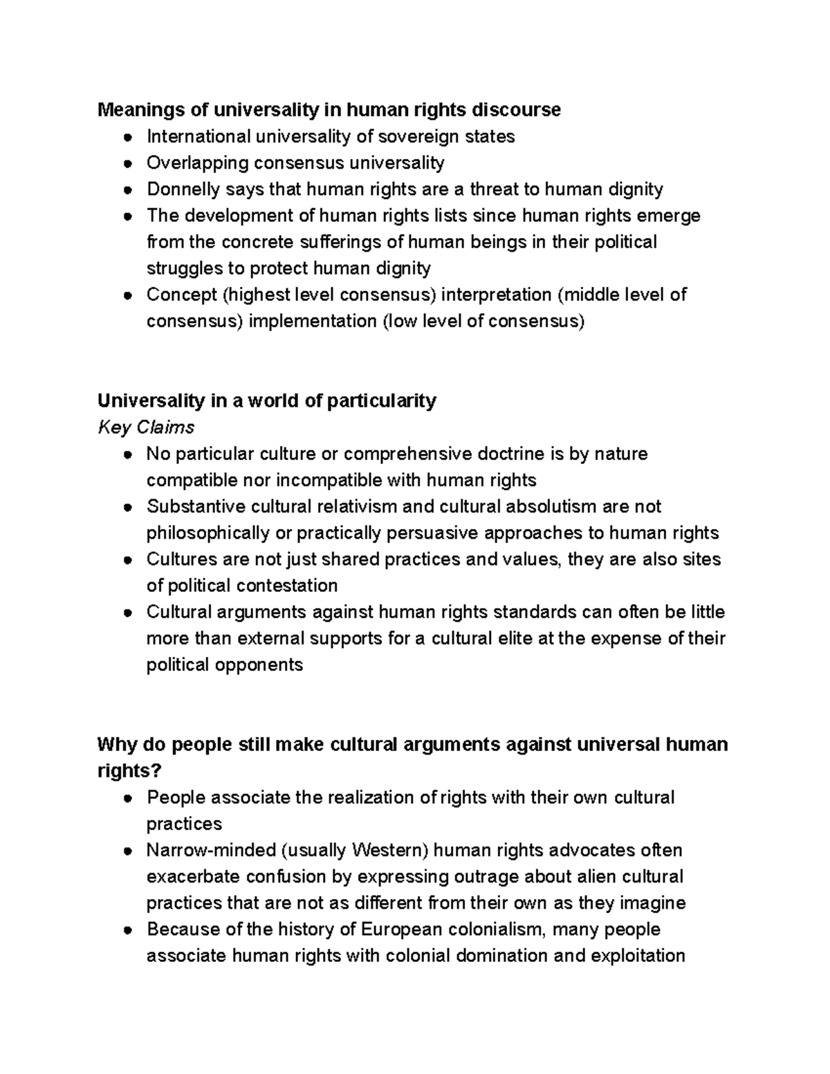 Human Rights Notes #2 - Meanings of universality in human rights ...