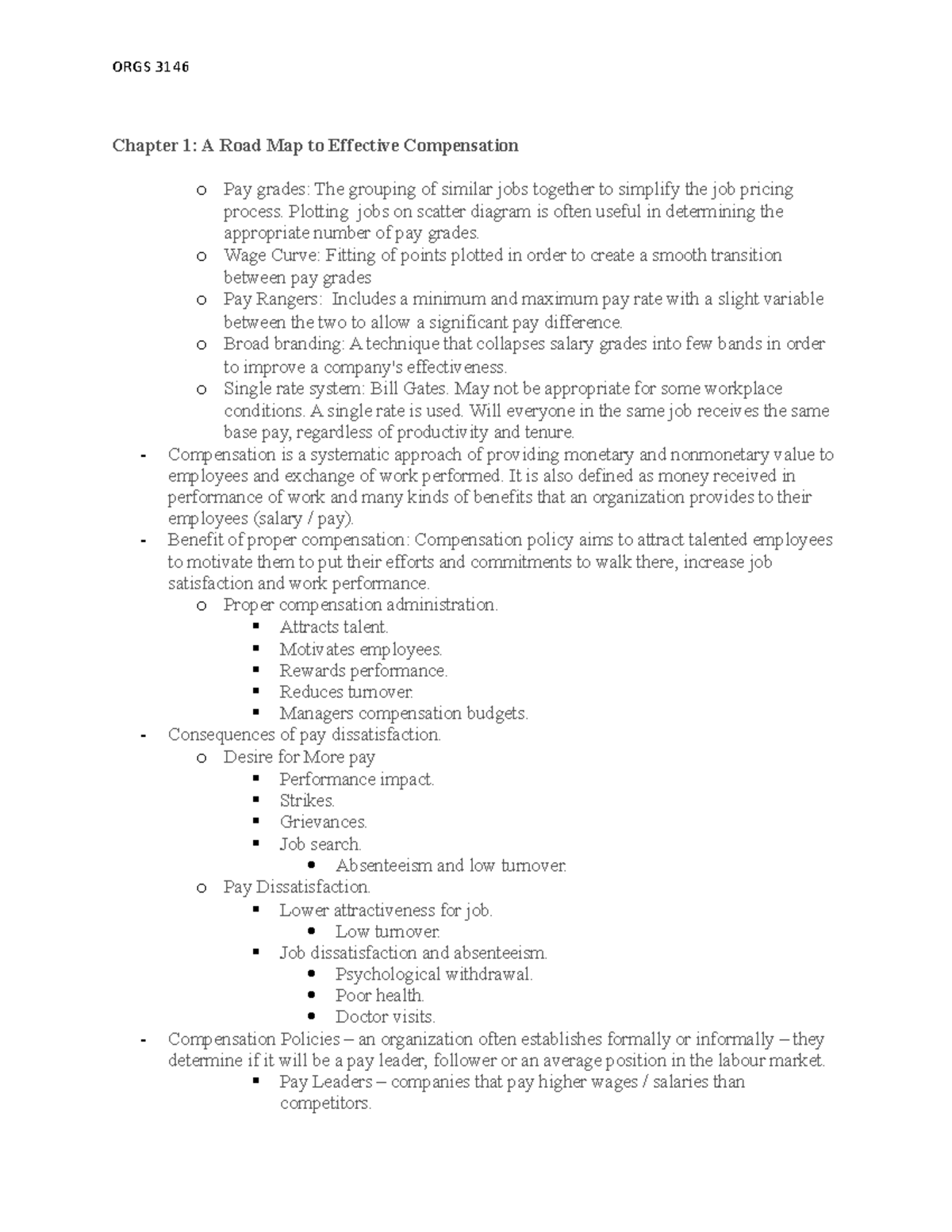 CH 1 A Road Map to Effective Compensation - Plotting jobs on scatter ...