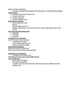 Archaeology Notes - Archaeological Excavation Goals - Recover and ...