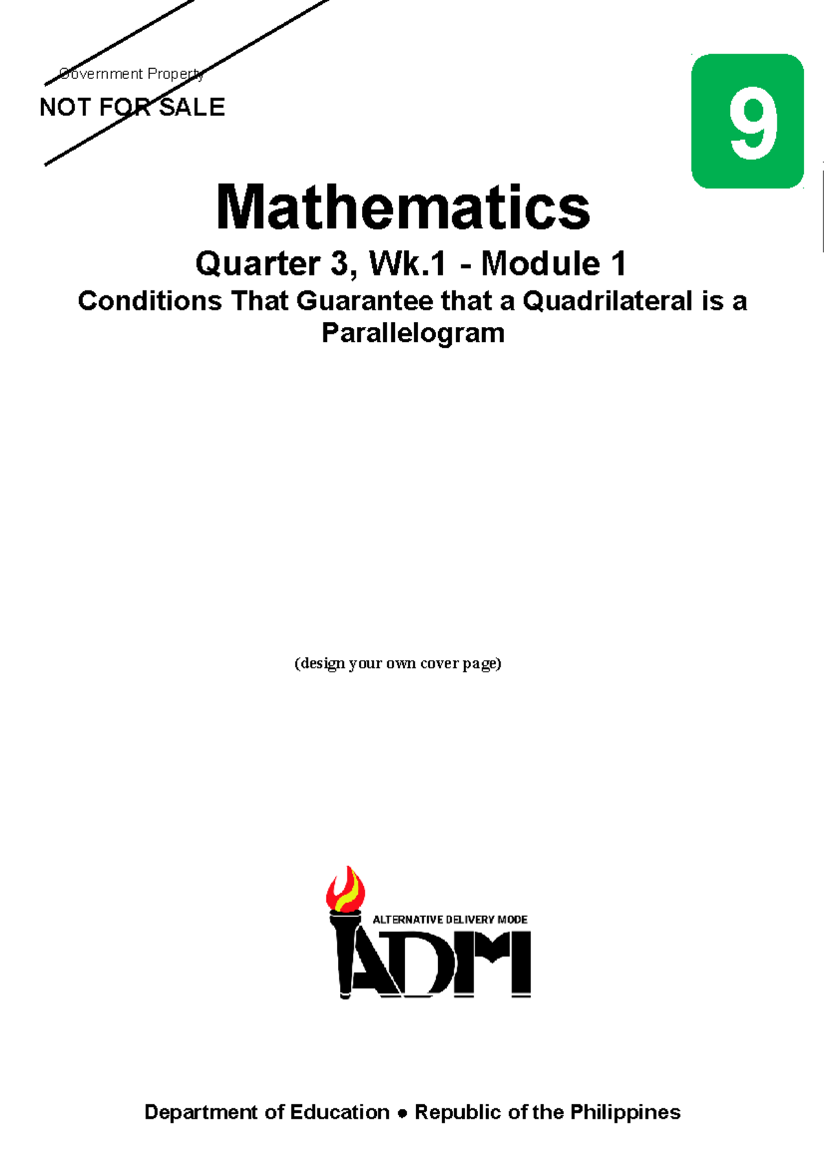 Math9 Q3 Week1 Conditions That Guaranteethata Quadrilateralisa ...