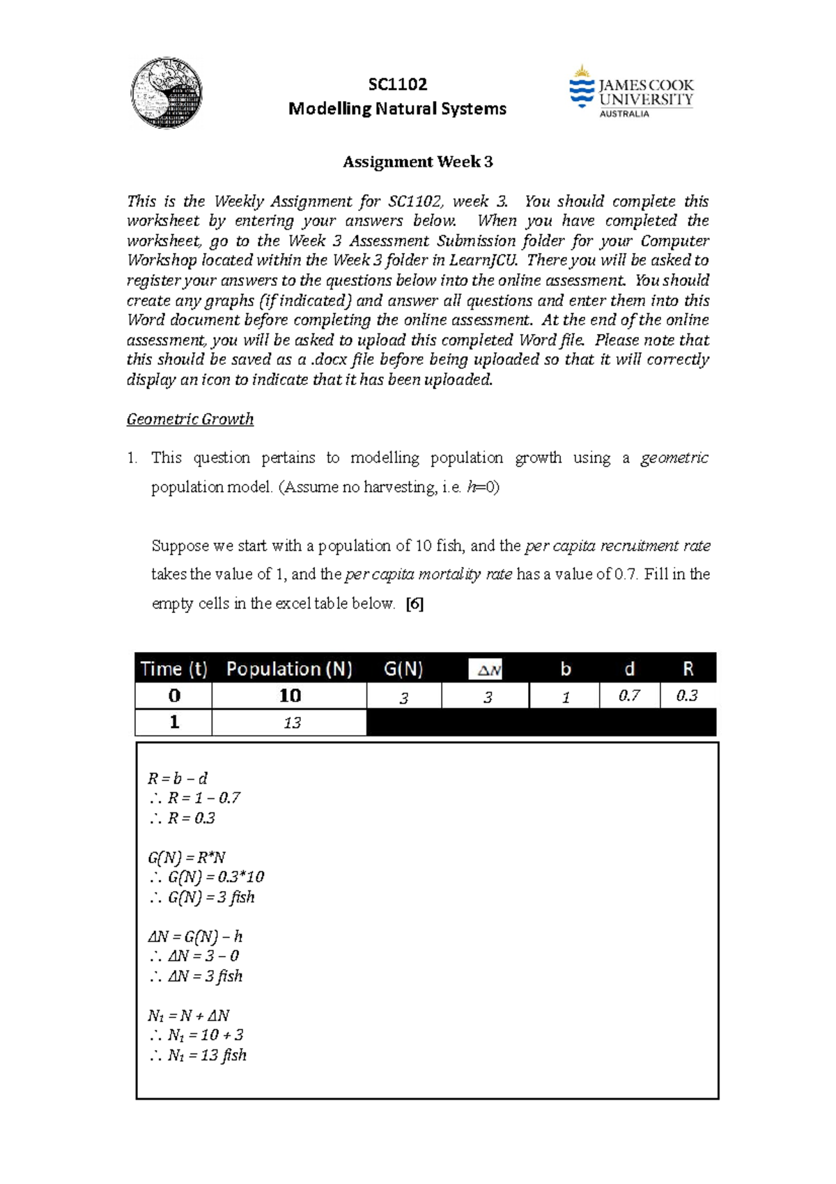 SC1102 assignment week 3 - Assignment Week 3 This is the Weekly ...