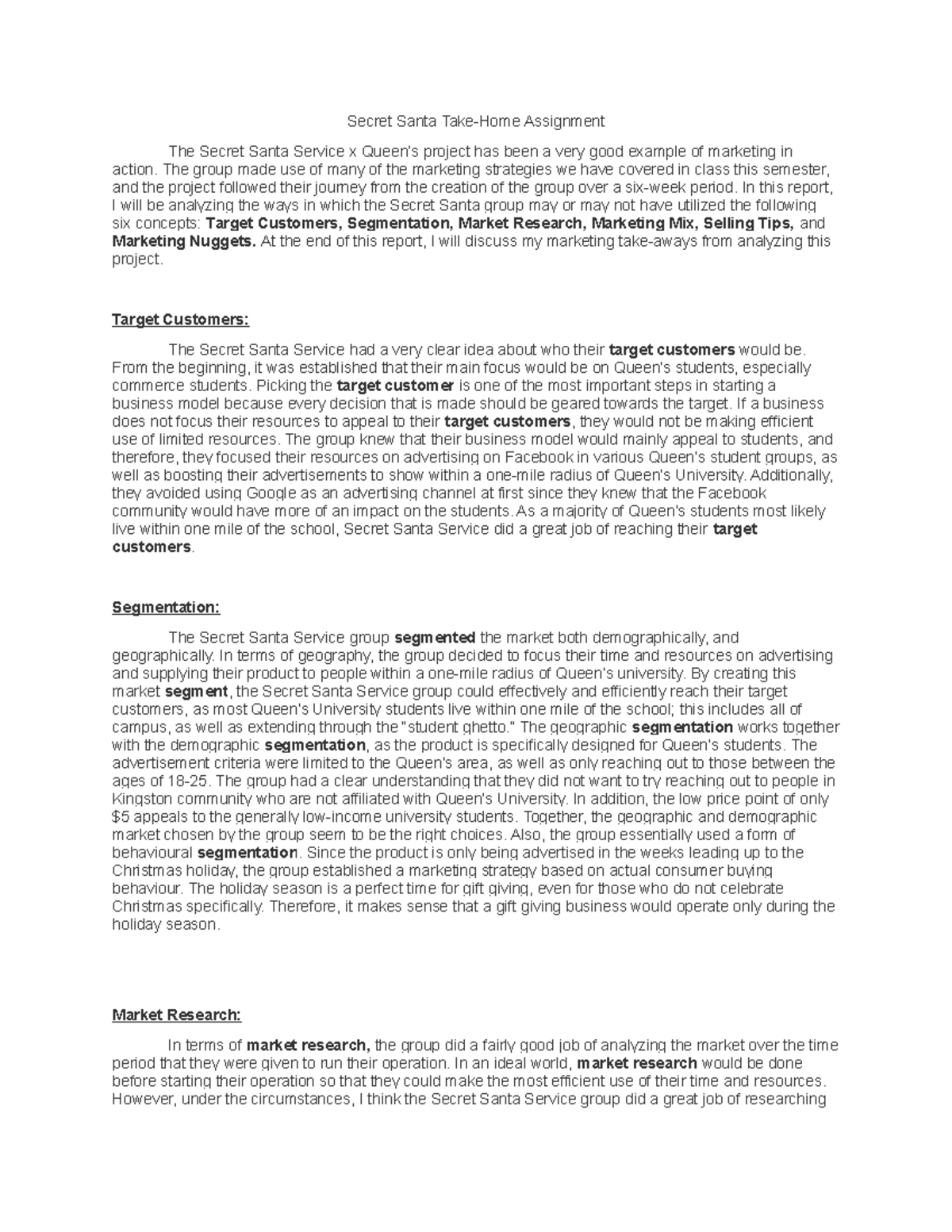 Secret santa take-home - Secret Santa Take-Home Assignment The Secret ...