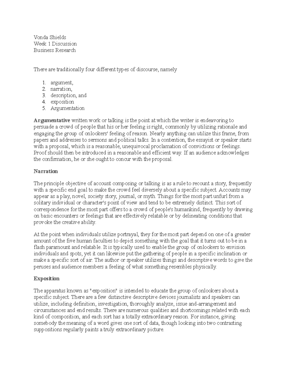 Week 1 Discussion - Studocu