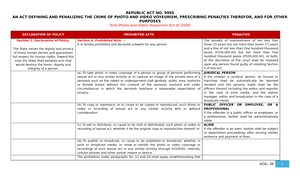 SPL RA11313 Notes Pointers - REPUBLIC ACT NO. 11313 An Act Defining ...