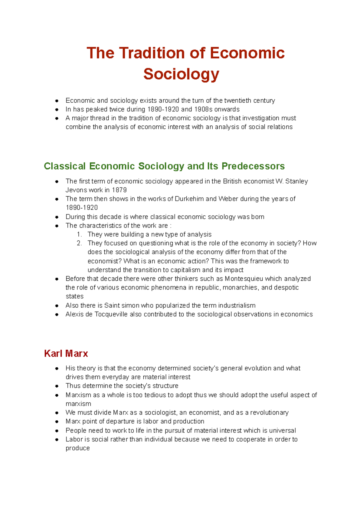 The Tradition of Economic Sociology - The Tradition of Economic ...