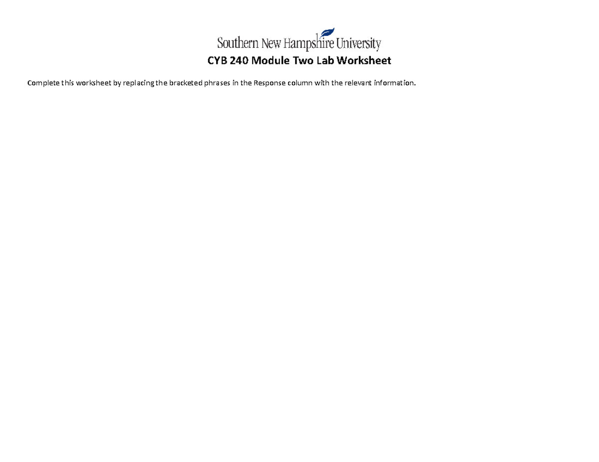 CYB 240 Module Two Lab Worksheet Franchesko Lopez - CYB 240 Module Two ...