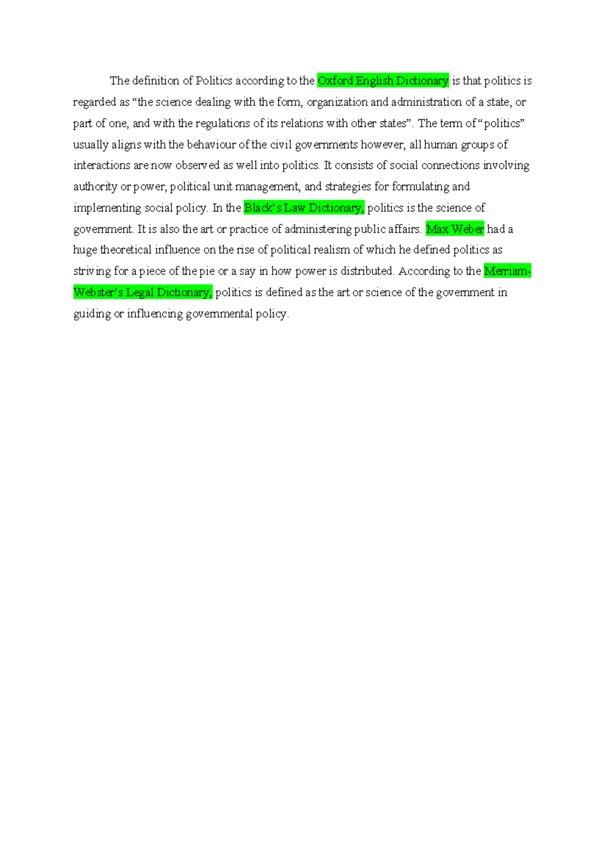 Definition - politics - The definition of Politics according to the ...