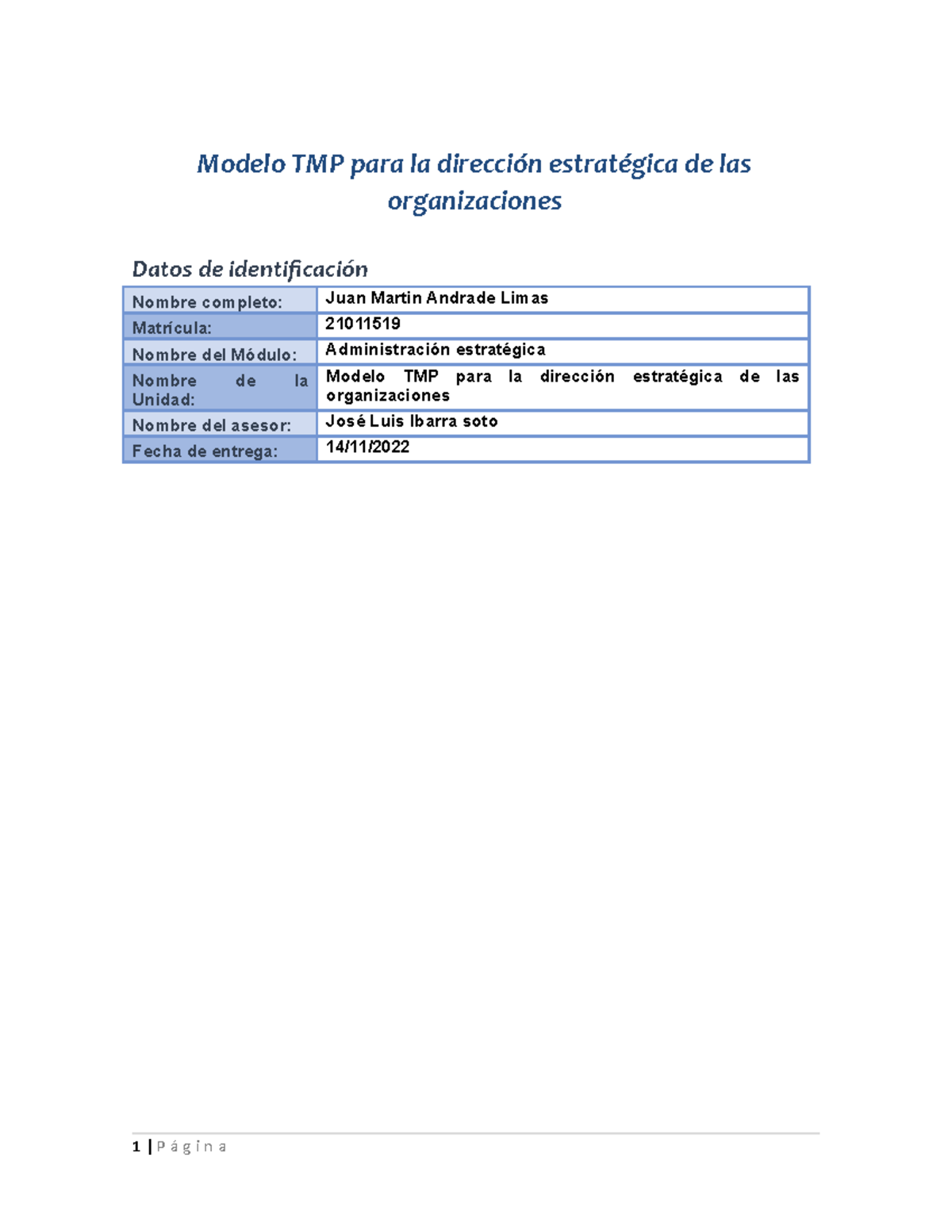 modelo TMP direccion estrategica - Modelo TMP para la dirección estratégica de las ...