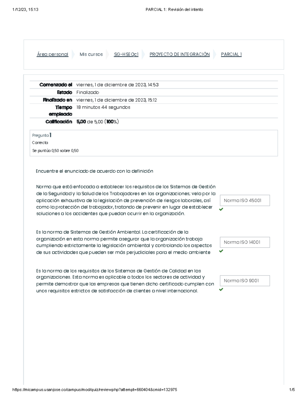 Parcial 1 Hseq área Personal Mis Cursos Sg Hseqc1 Proyecto De