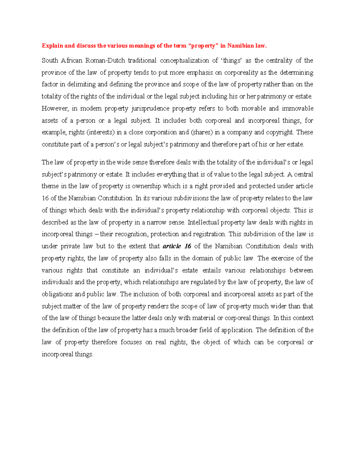 Law Exam Revision Property Warning Tt Undefined Function 32 Explain And Discuss The