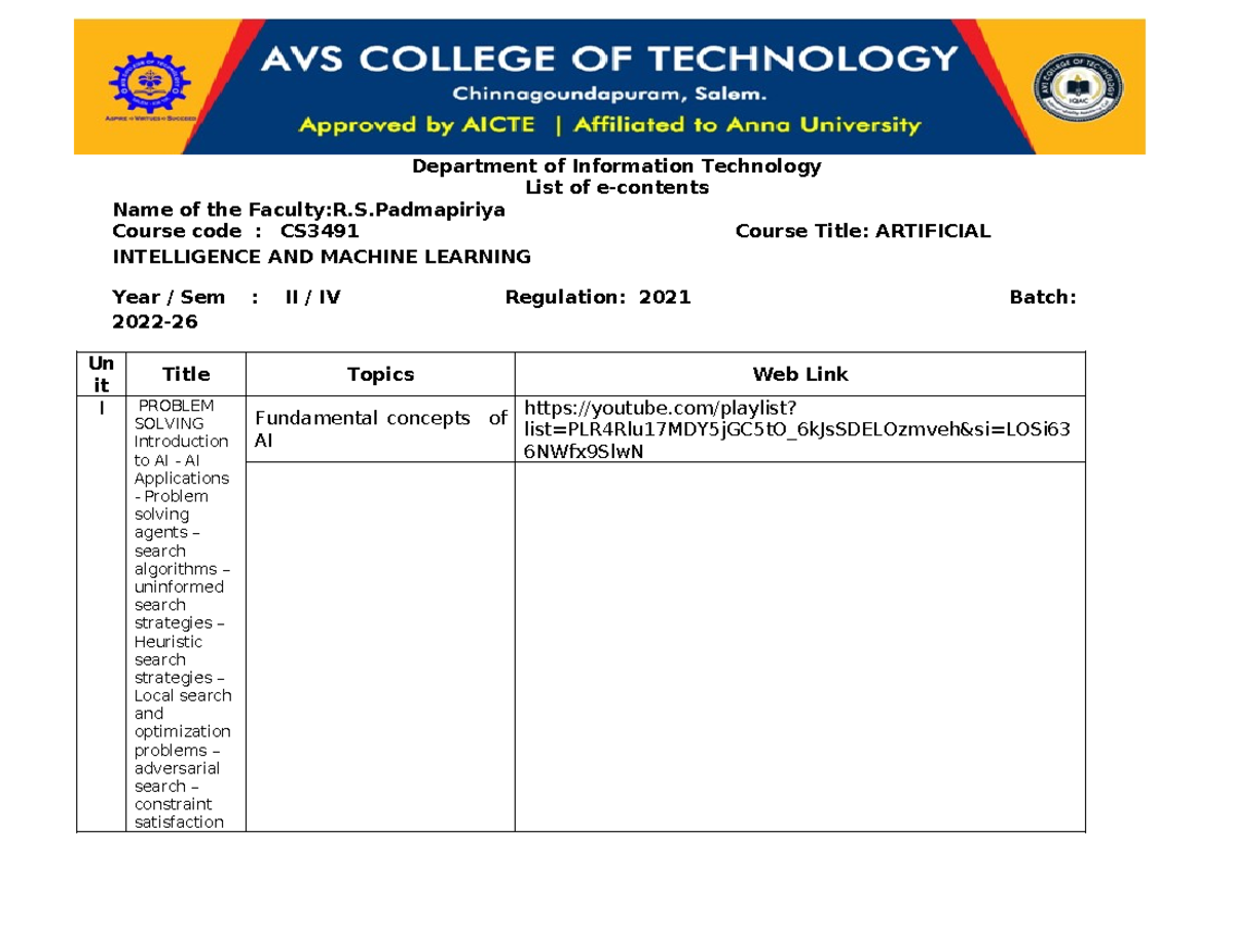 Web Essentials-econtent for AI - Department of Information Technology ...