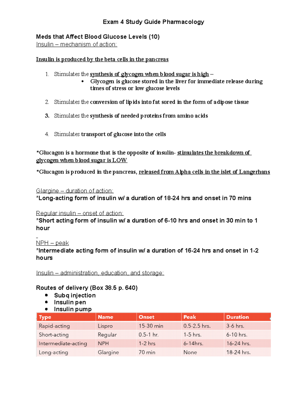 Exam 4 Study Guide Pharmacology - Exam 4 Study Guide Pharmacology Meds ...
