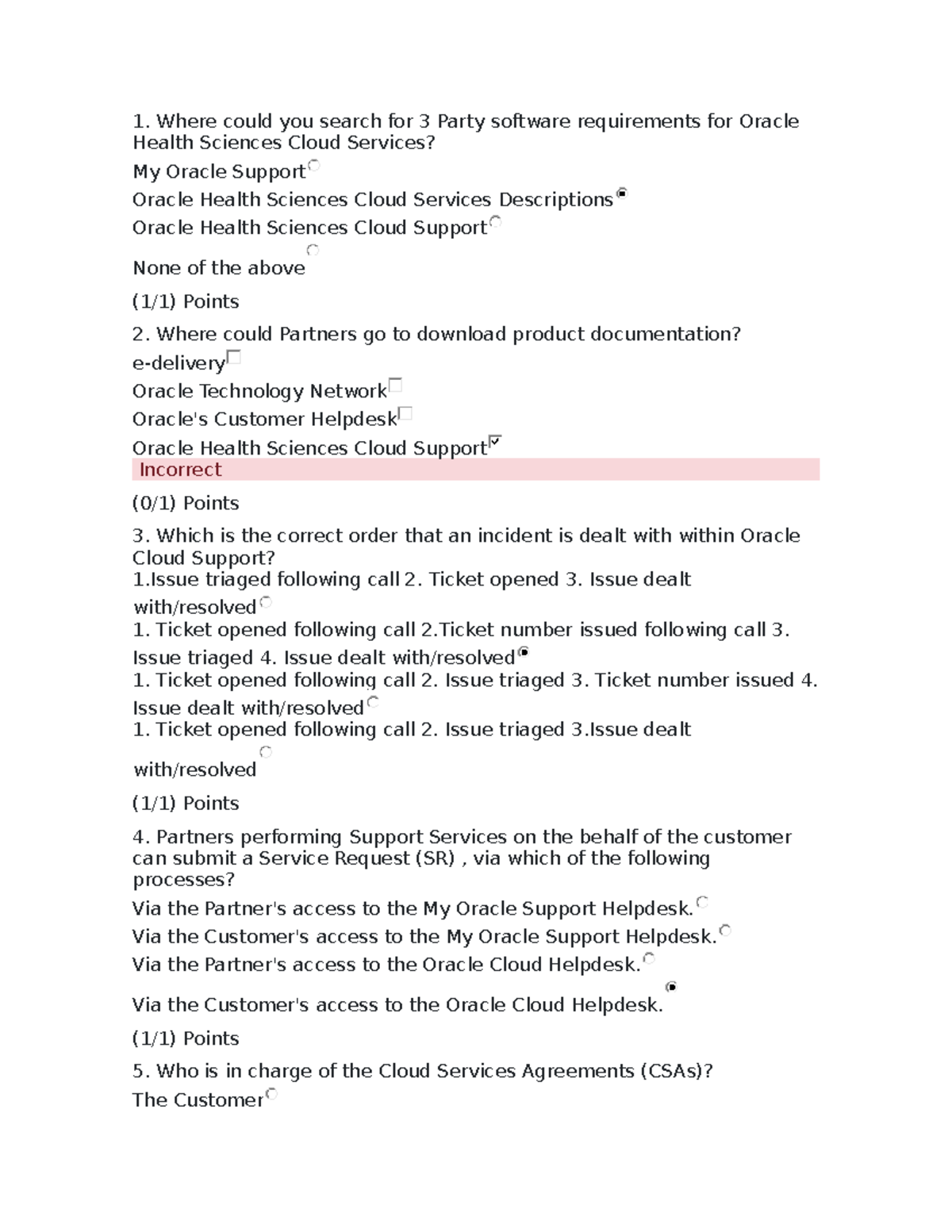 Test 99049 Oracle Health Sciences Cloud Service Solutions Sales Specialist Assessment Where