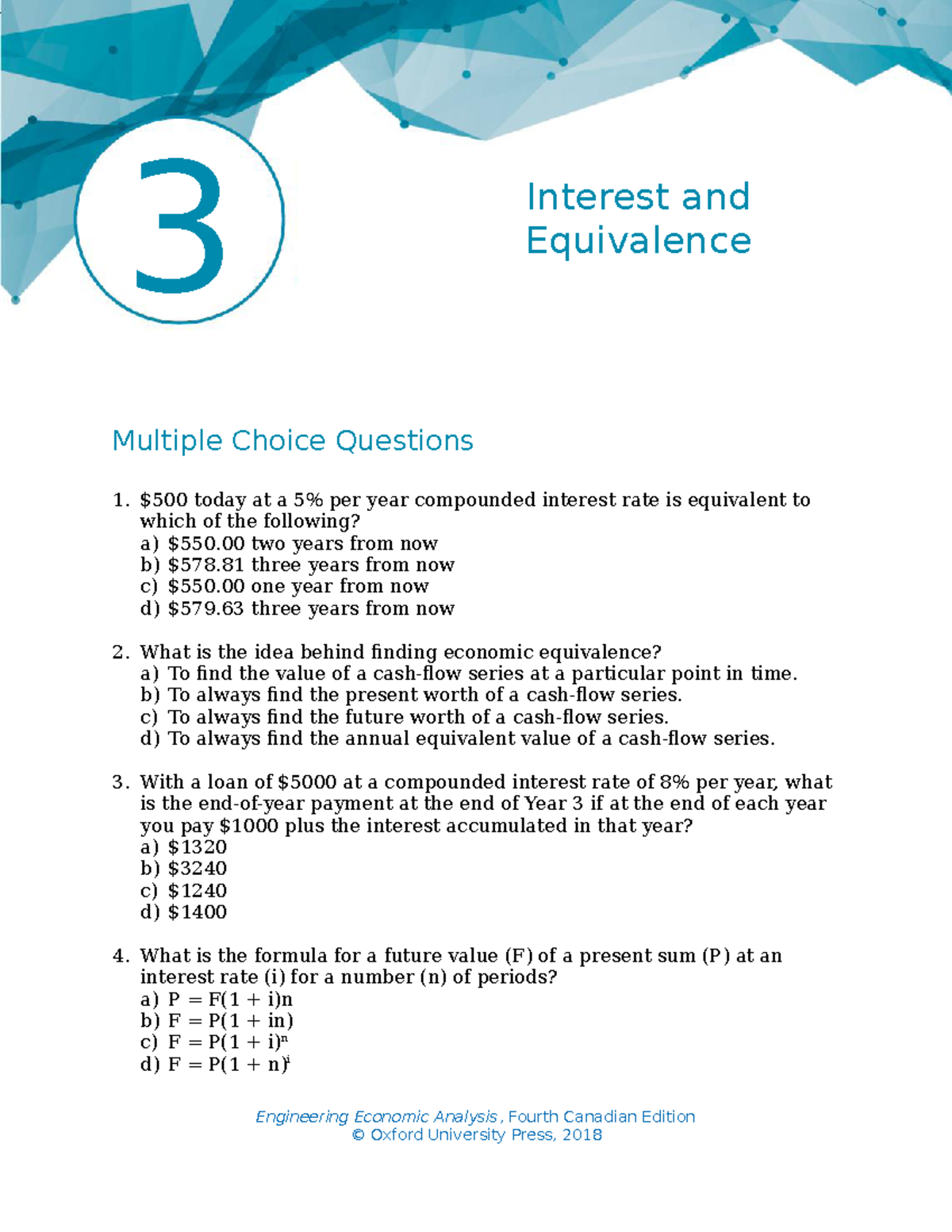 Chapter 3 practice questions - Multiple Choice Questions $500 today at ...