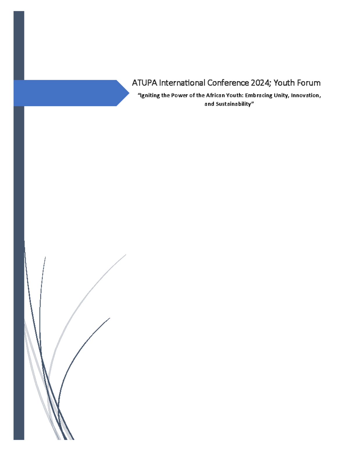 Youth Forum Concept Note 2 - ATUPA International Conference 2024; Youth ...