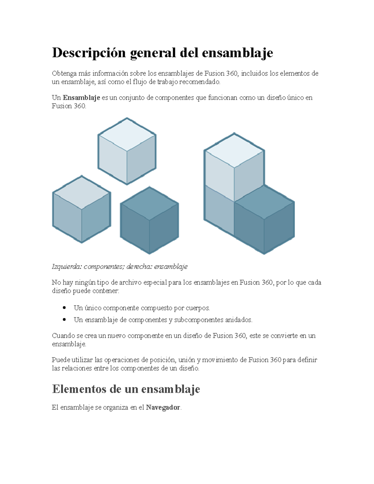 Descripción general del ensamblaje - Descripción general del ensamblaje ...
