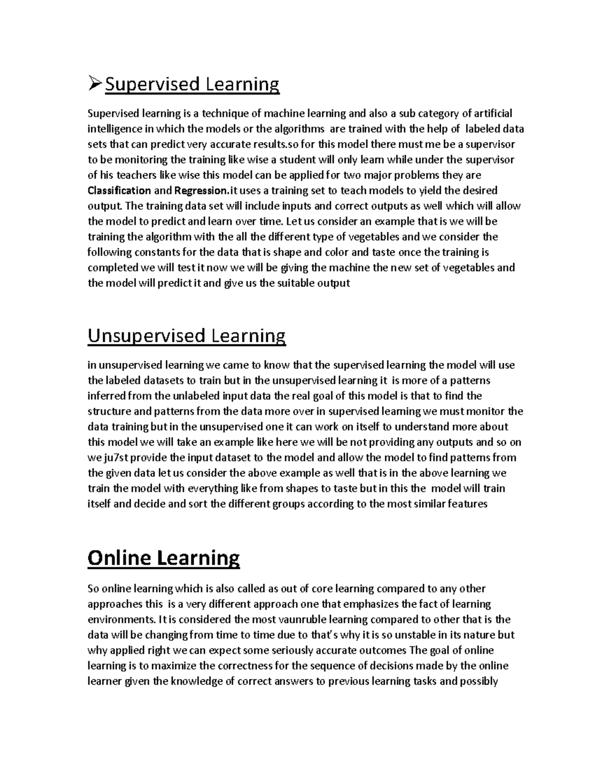 Assignment (1) - Supervised Learning Supervised learning is a technique of machine learning and ...