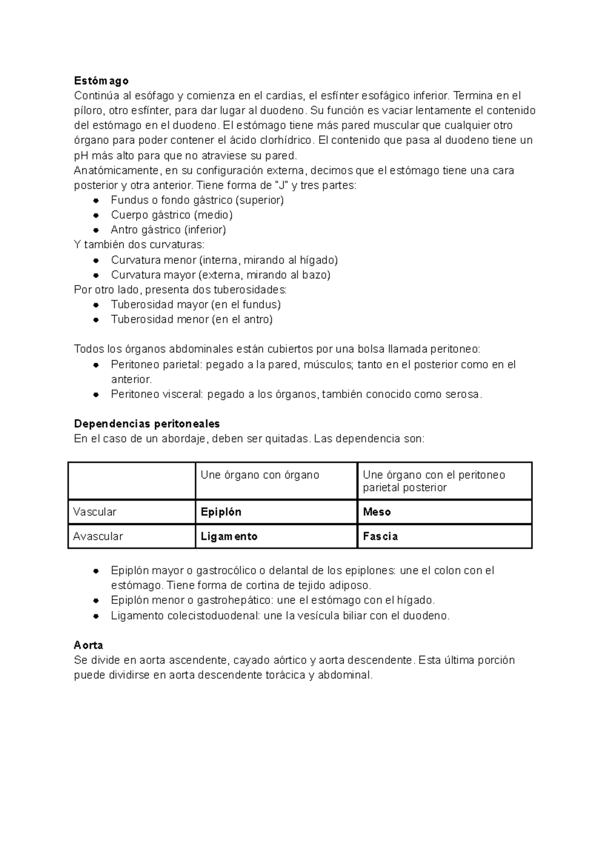 Clase 17: Abdomen y estómago - Estómago Continúa al esófago y comienza ...