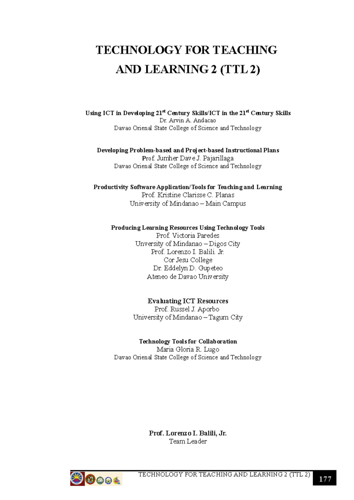 CHEd XI TTL2 (Module 1) - Curriculum Framework is the bastion of ...