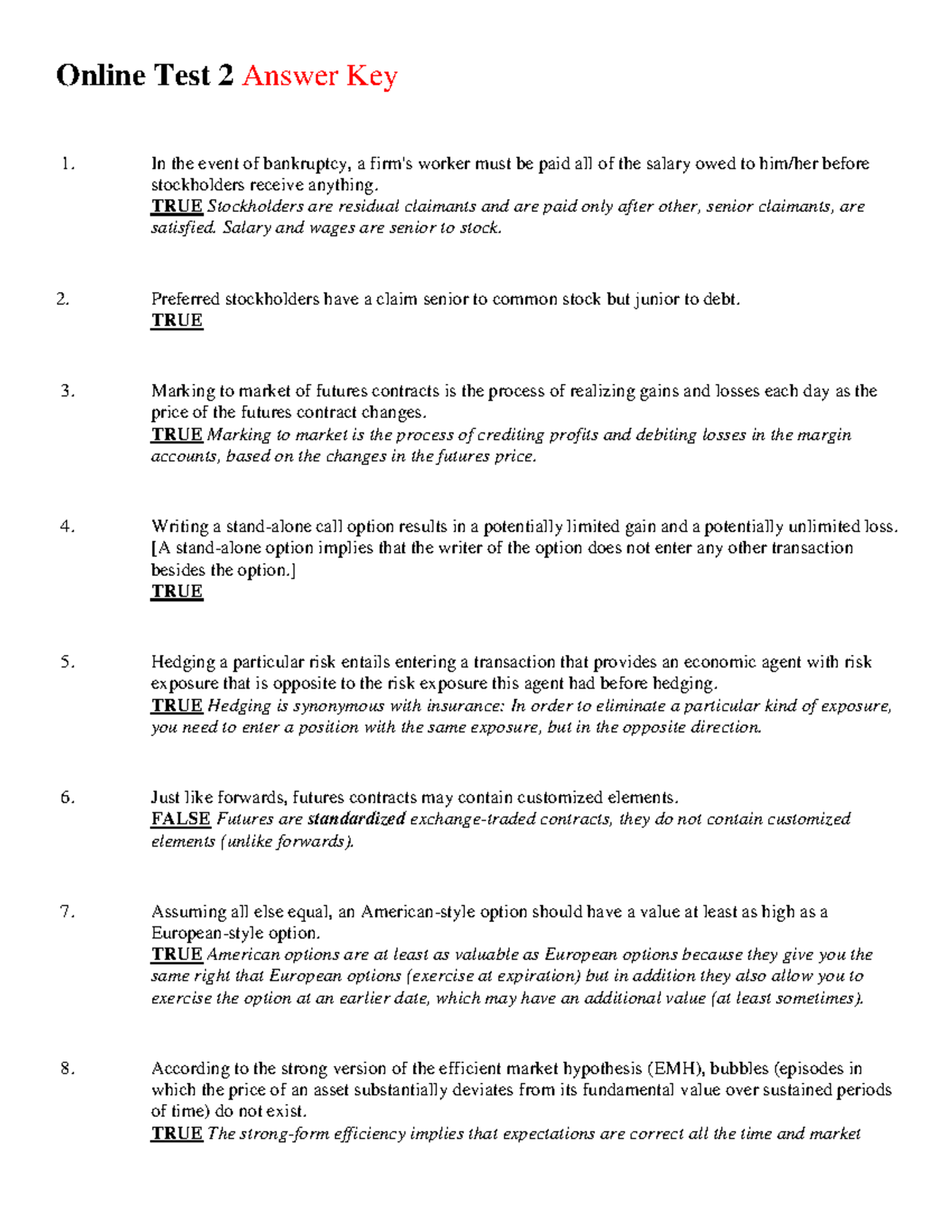 154156 2016 1008 030932 Onlinetest 2 Answers - Online Test 2 Answer Key ...