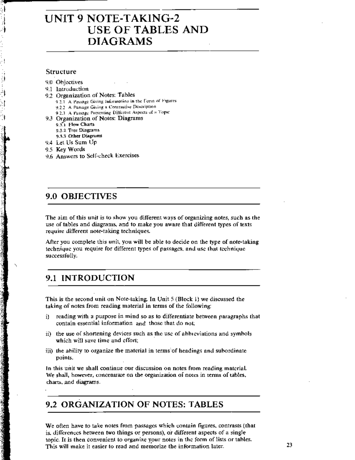 Foundation course in English -FEG 02, Block -2, Unit -3,Note -Taking -2 ...