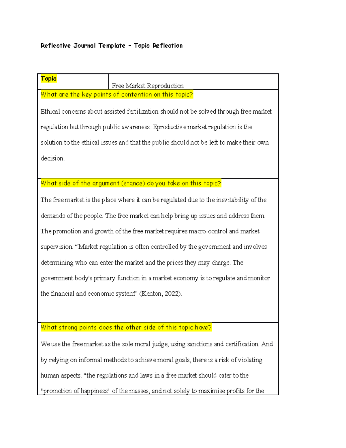Week 9 Reflective Journal Template 11 - Reflective Journal Template ...
