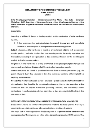 DM(U4) - Data Mining Lecture Notes - UNIT- 4 Classification ...